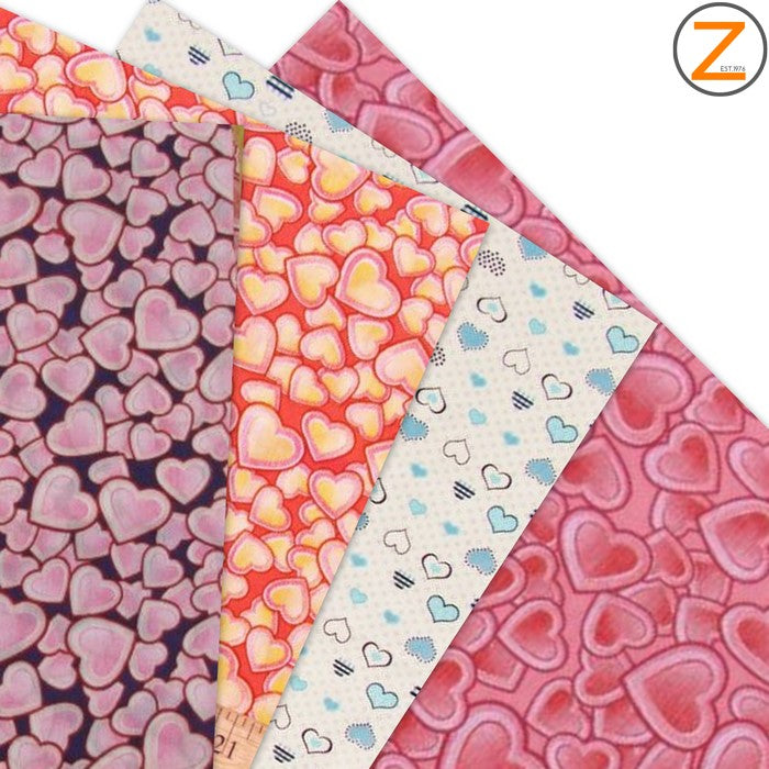 Add a lovely touch with Heart Print Poly Cotton Fabric from Big Z ...