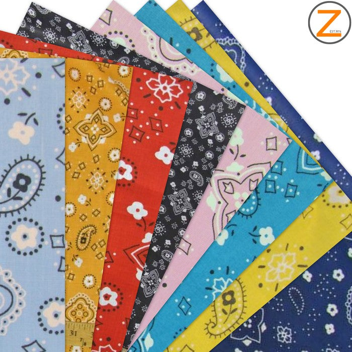 Shop Paisley Bandana Poly Cotton Fabric from Big Z Fabric, perfect for ...