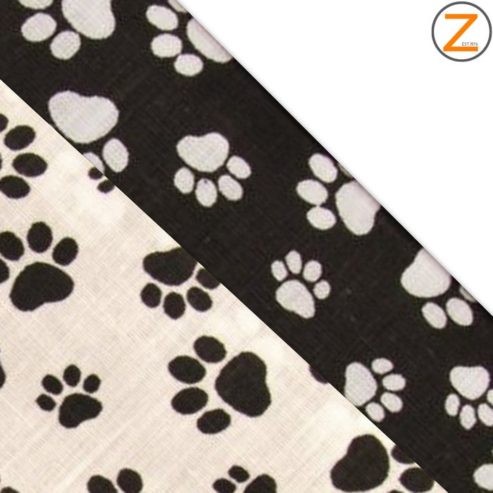 Bring creativity to life with Poly Cotton Printed Fabric Animal Paws ...