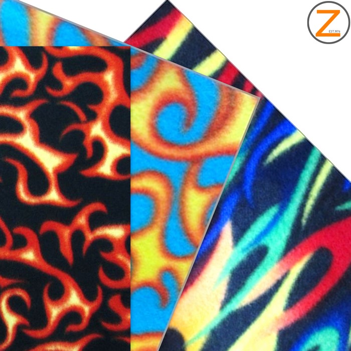 Heat up your projects with Flame Print Polar Fleece Fabric, perfect for ...
