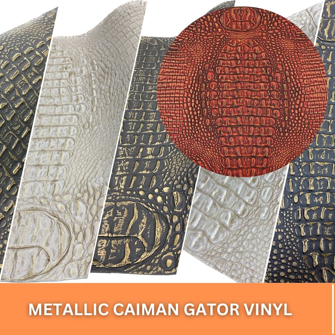 Metallic Caiman Gator Vinyl - DuroLast® by the Roll | Big Z Fabric