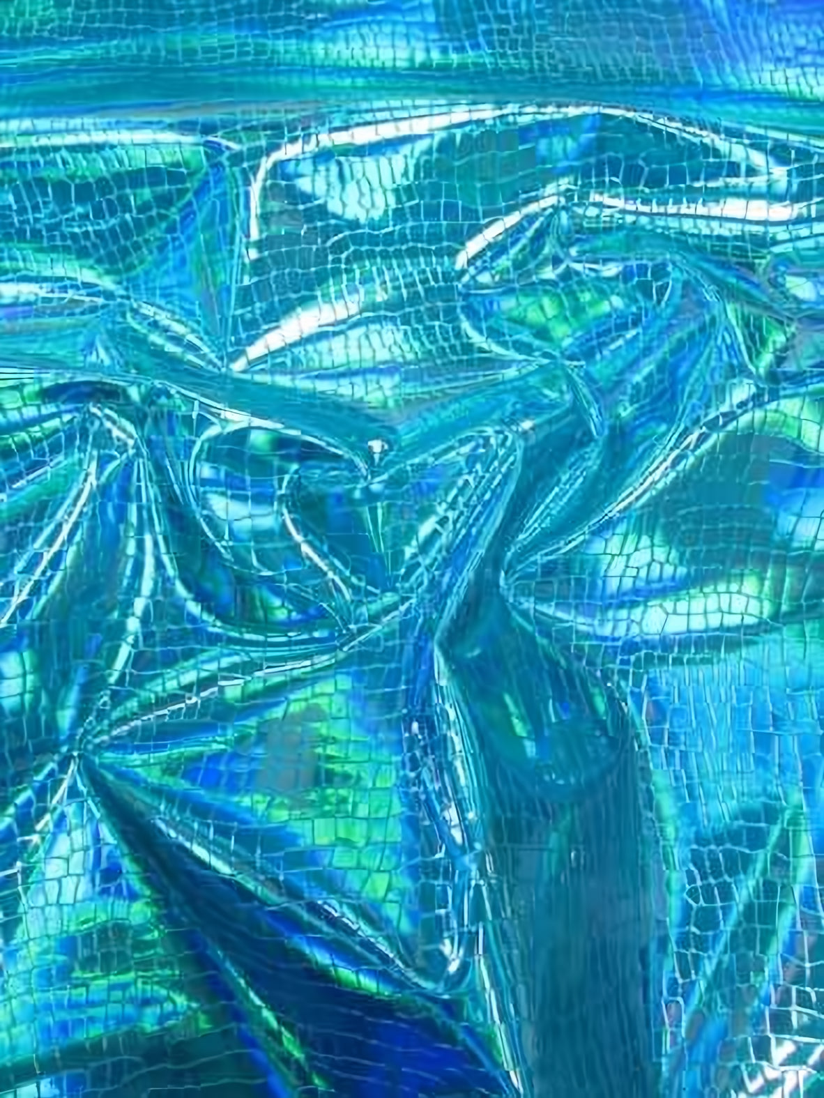 Crocodile Holographic Embossed PVC Vinyl Fabric Turquoise by the Yard ...