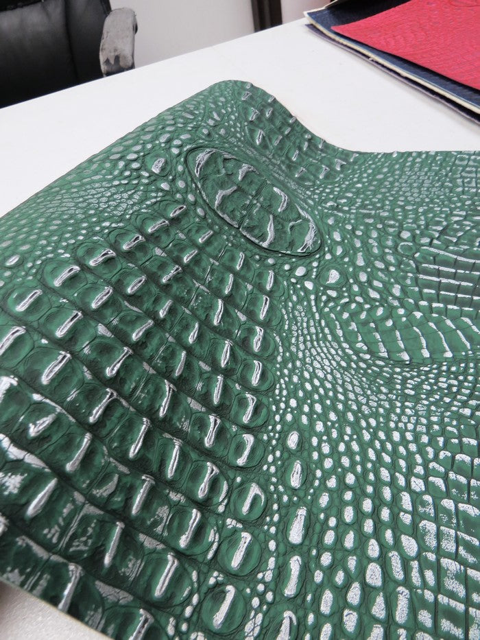 Metallic Caiman Gator Vinyl | Luxurious Faux Gator Skin Fabric | Big Z ...