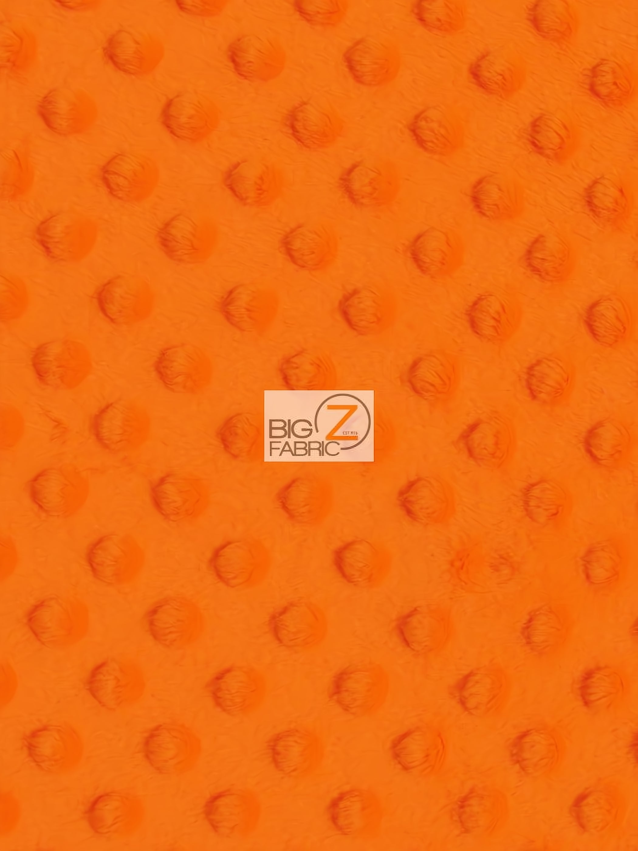Shop Neon Orange Minky Dimple Dot Baby Soft Fabric by the Yard | Big Z ...