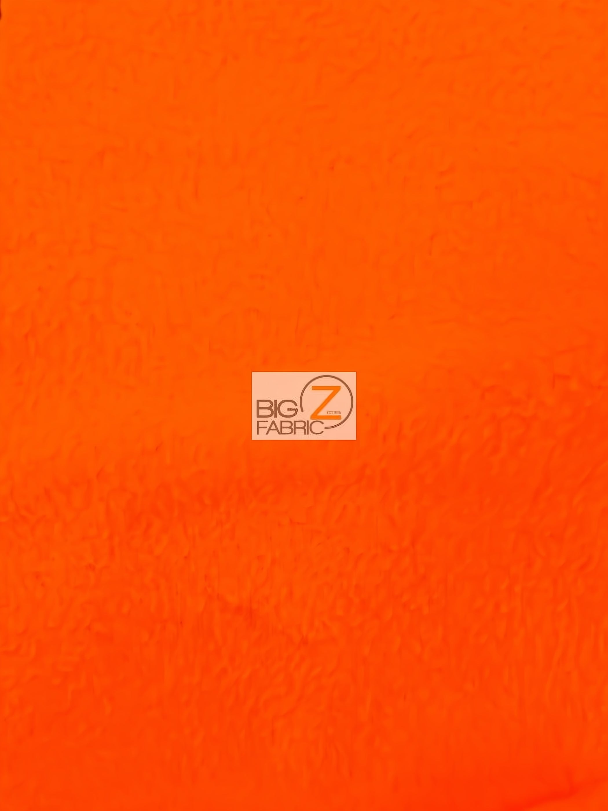 Wholesale Fleece Fabric Solid Neon Orange 30 Yard Roll | Big Z Fabric