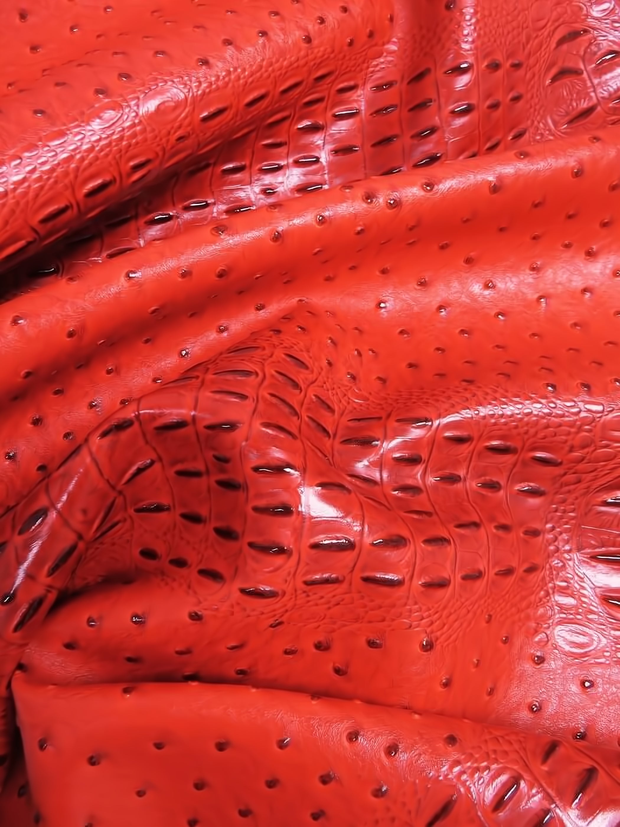 Wholesale Mutant Ostrich Gator Embossed Vinyl Fabric Carnage Red By The ...
