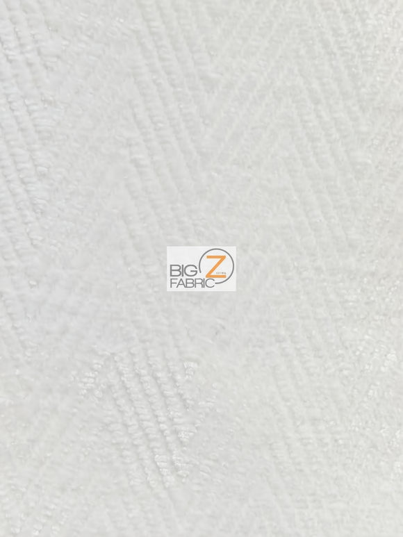 Shop Mini Chevron Upholstery Fabric White by the Yard | Big Z Fabric