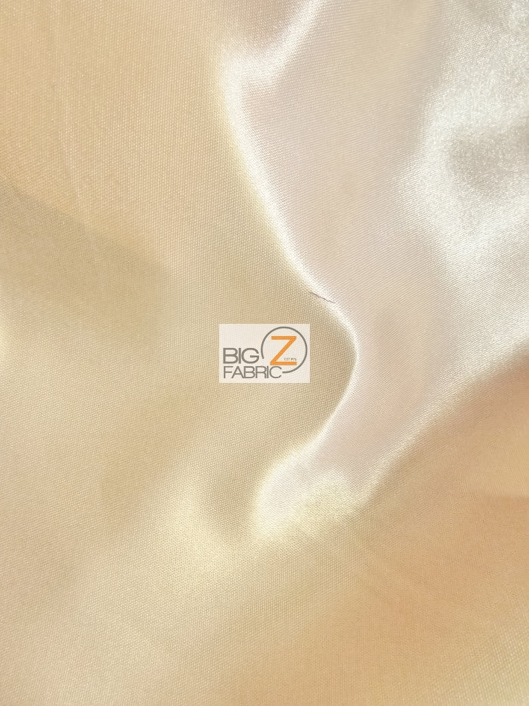 Solid Shiny Bridal Satin Fabric Champagne by the Yard | Big Z Fabric